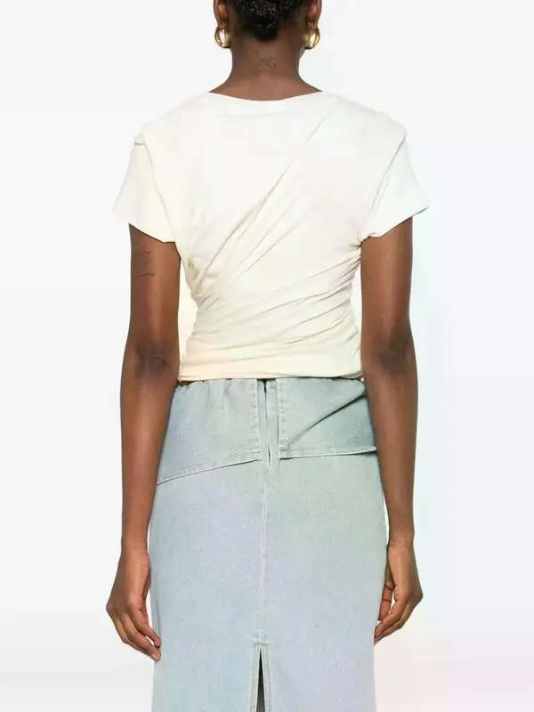 Magda Butrym Knot-detail T-shirt - Neutrals