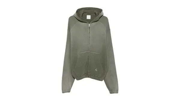 ROA Bee Sun Faded Waffle Zip Up Hoodie