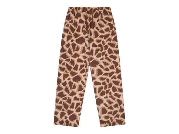 DENIM TEARS Faux Fur Giraffe Print Sweatpant - Brown