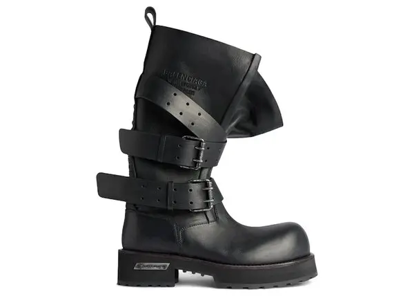 Balenciaga Venom High Boots - Black/silver