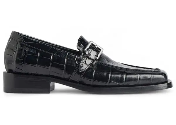 Balenciaga Bel Air Loafer Crocodile Embossed Calfskin