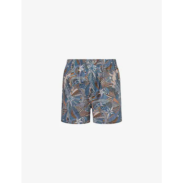 Derek Rose Ledbury Patterned Cotton Boxer Shorts