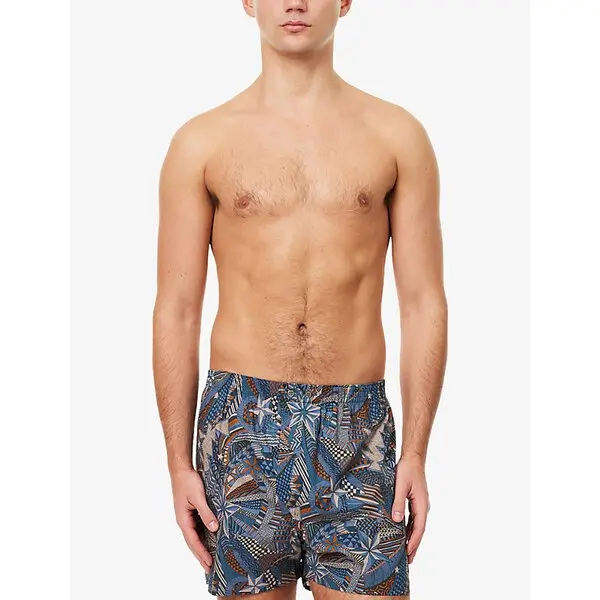 Derek Rose Ledbury Patterned Cotton Boxer Shorts