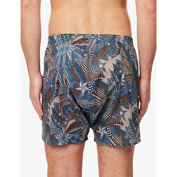 Derek Rose Ledbury Patterned Cotton Boxer Shorts