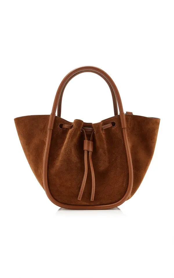 Proenza Schouler Ruched Small Suede Tote - Brown