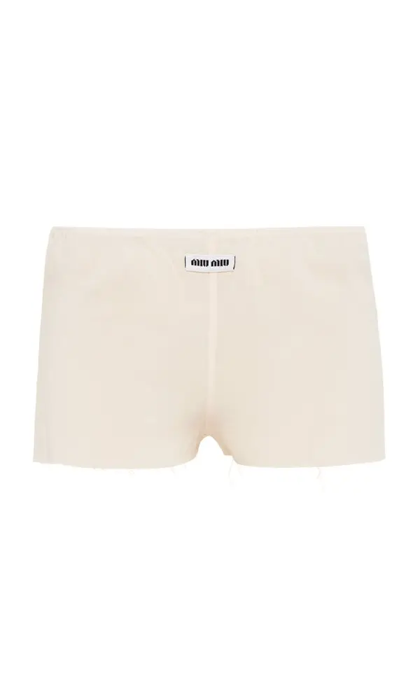 Miu Miu Stretch Georgette Underwear - Ivory