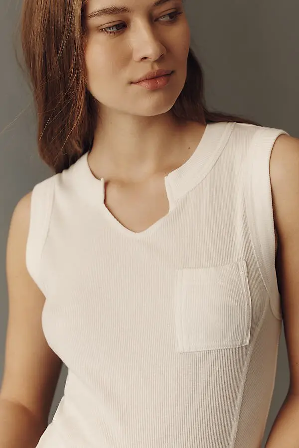 PILCRO Seamed Muscle Tank Top