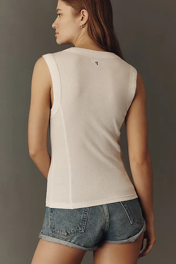 PILCRO Seamed Muscle Tank Top