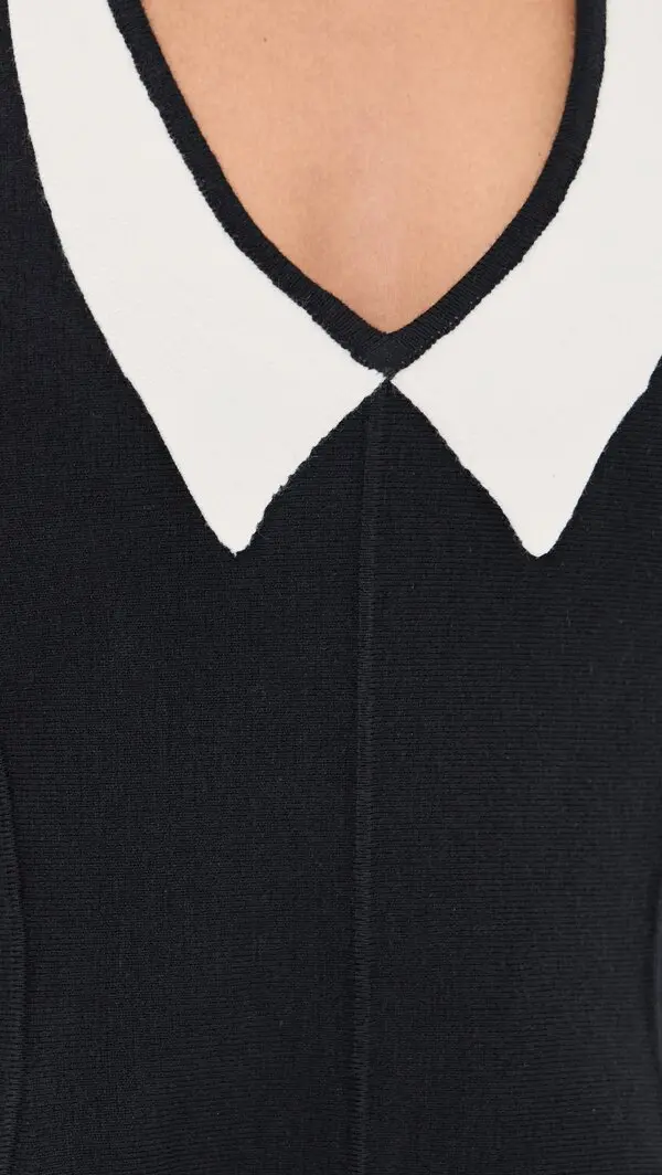 FLEUR DU MAL Sofia Collared Flare Dress