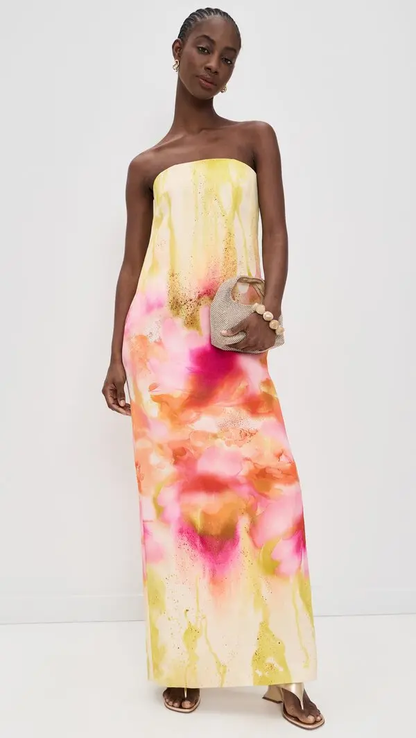 Hunter Bell Lainey Strapless Maxi Dress