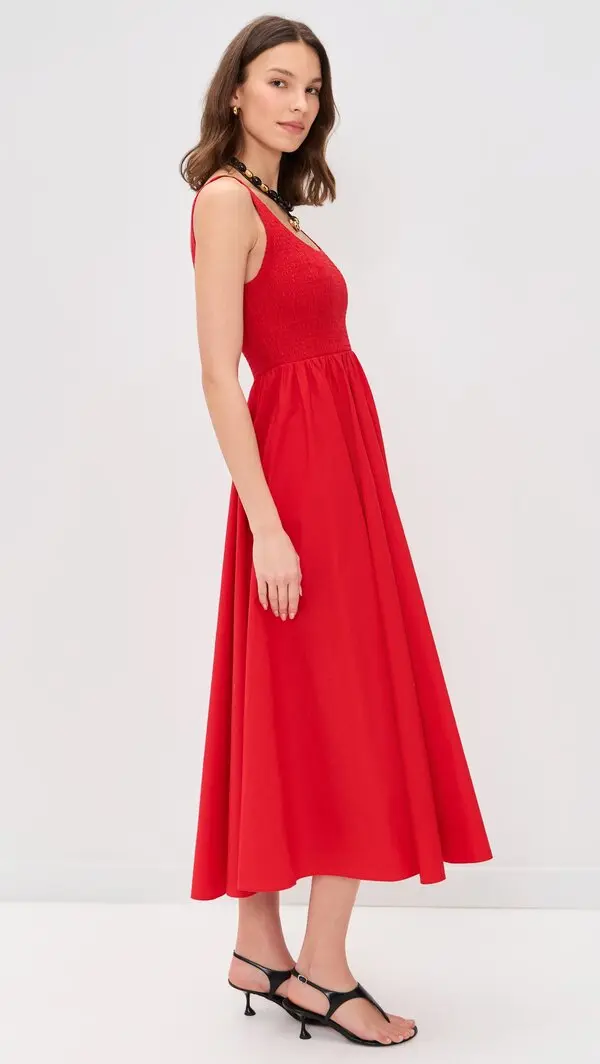 Xirena Florence Midi Dress - Red Flash