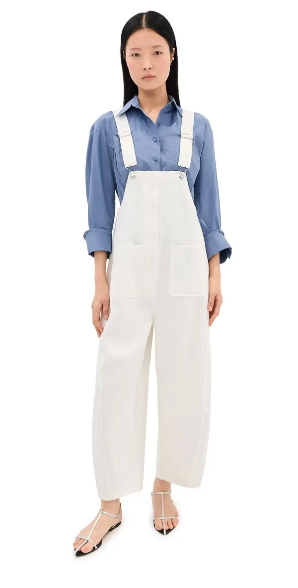 Tibi Denim Jumpsuit - White