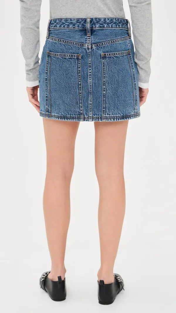 Still Here Holly Denim Skirt - Classic Blue