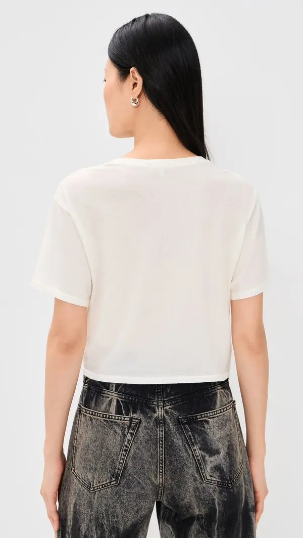 R13 Twisted Front Tee - Ecru