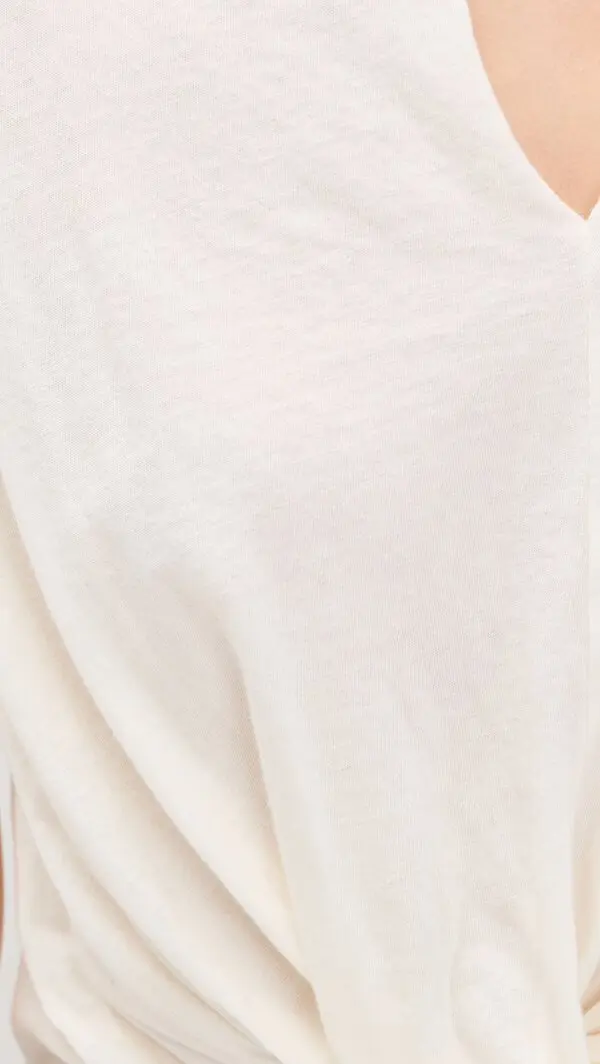 R13 Twisted Front Tee - Ecru