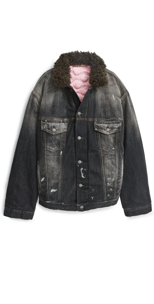 Acne Studios Lined Denim Jacket - Black