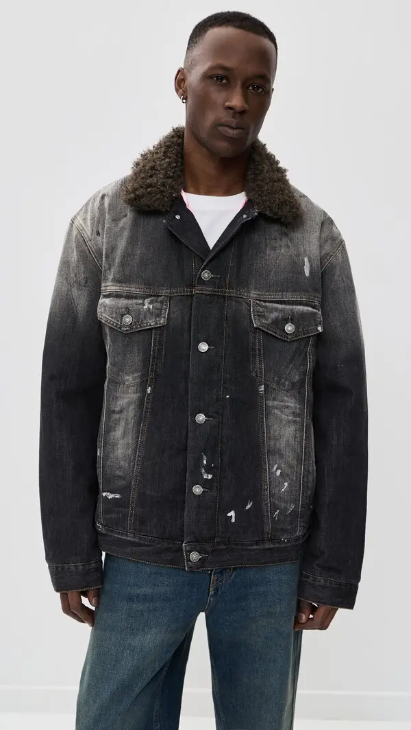 Acne Studios Lined Denim Jacket - Black