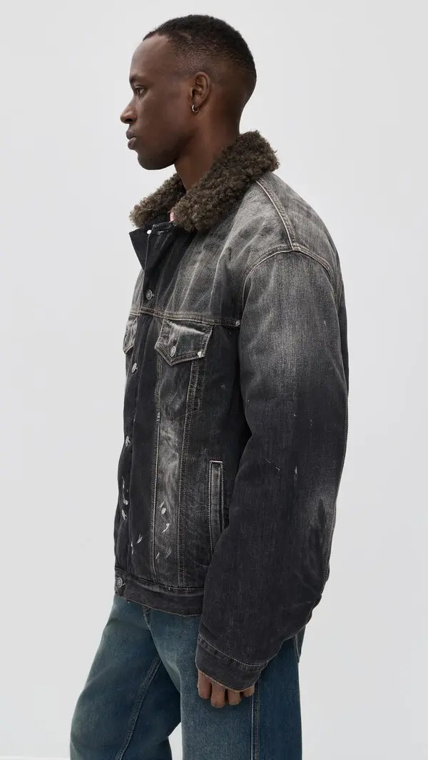 Acne Studios Lined Denim Jacket - Black