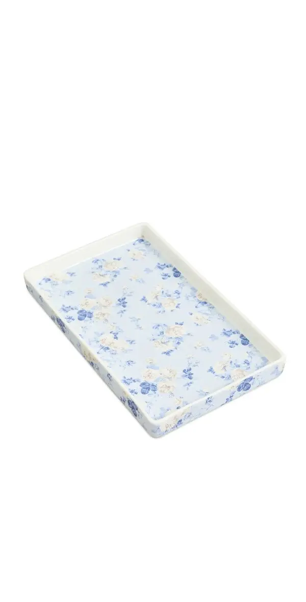 LoveShackFancy Evaline Porcelain Fragrance Tray - Whisper Blue