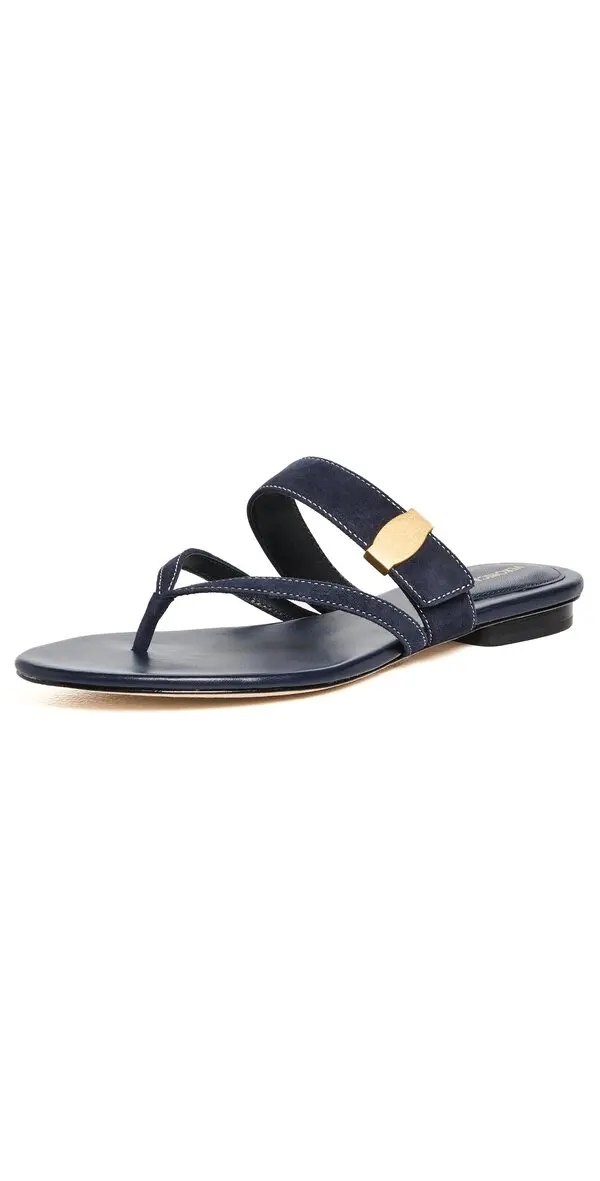 Veronica Beard Salva Dash Sandals - Navy