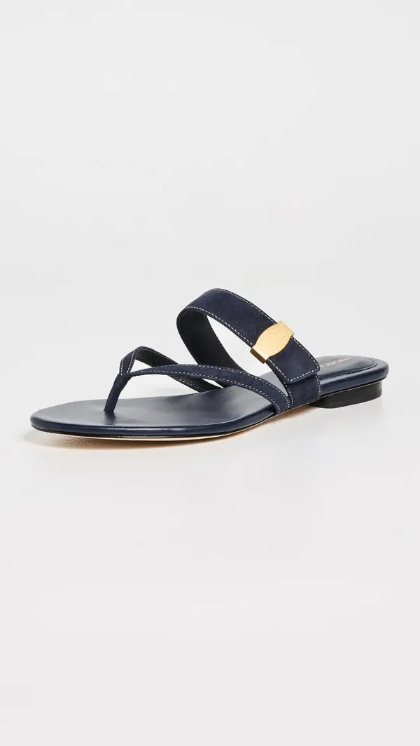 Veronica Beard Salva Dash Sandals - Navy