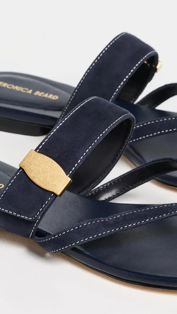 Veronica Beard Salva Dash Sandals - Navy