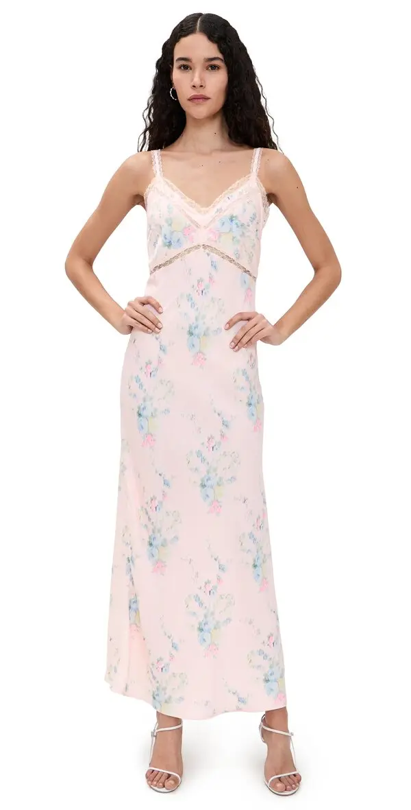 LoveShackFancy Annabeth Maxi Dress - Rosy Trellis