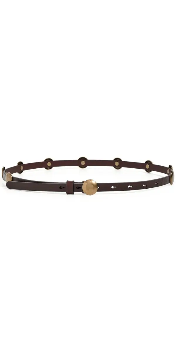 Madewell Skinny Studded Belt - Cherry Wood