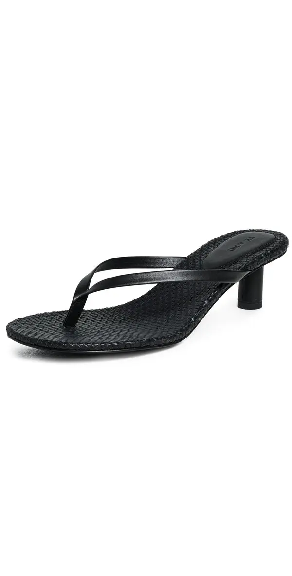 ST. AGNI Woven Thong Heels