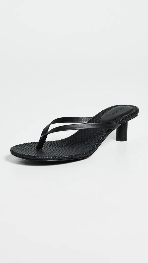 ST. AGNI Woven Thong Heels