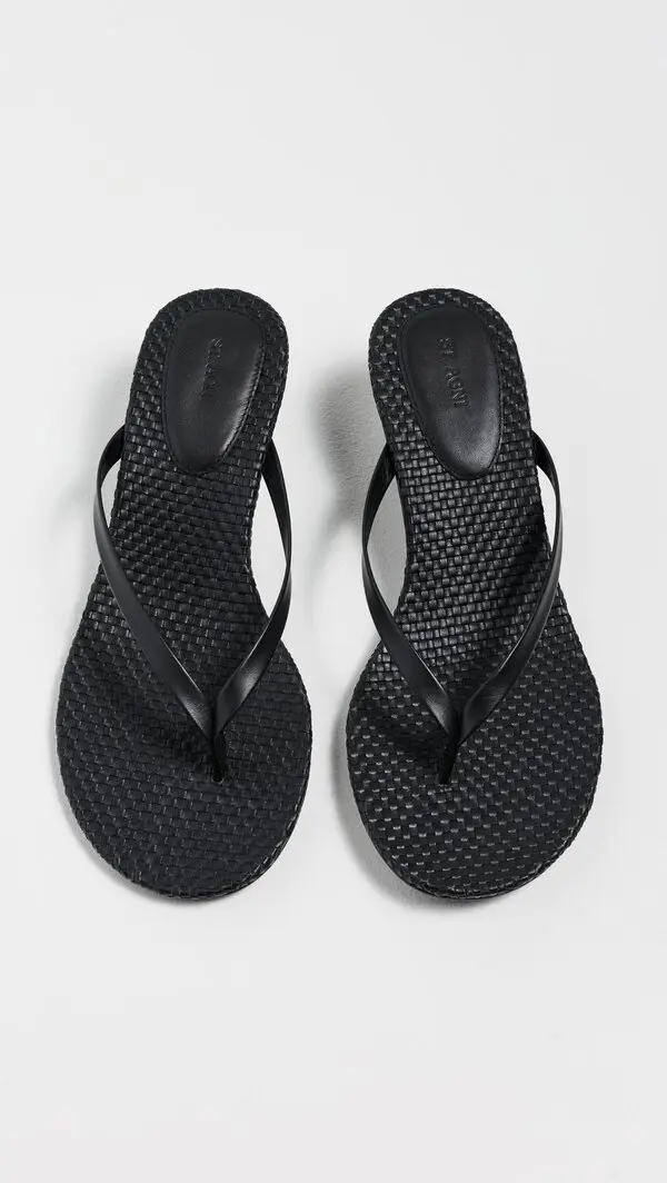 ST. AGNI Woven Thong Heels