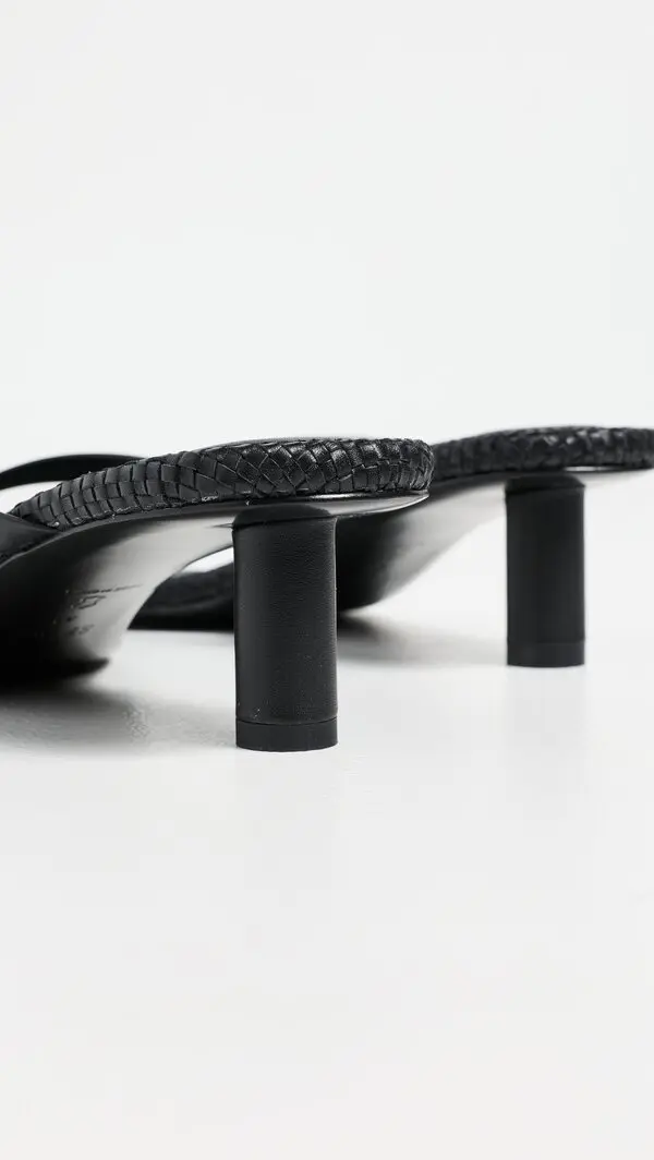 ST. AGNI Woven Thong Heels