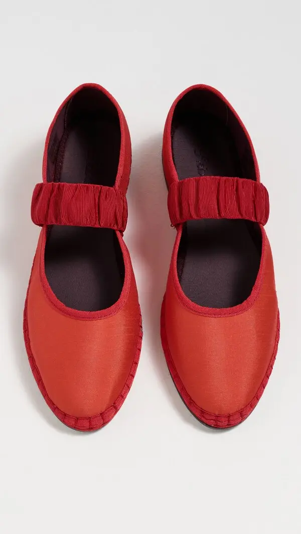 FLABELUS Mafalda Ruffle Flats - Red