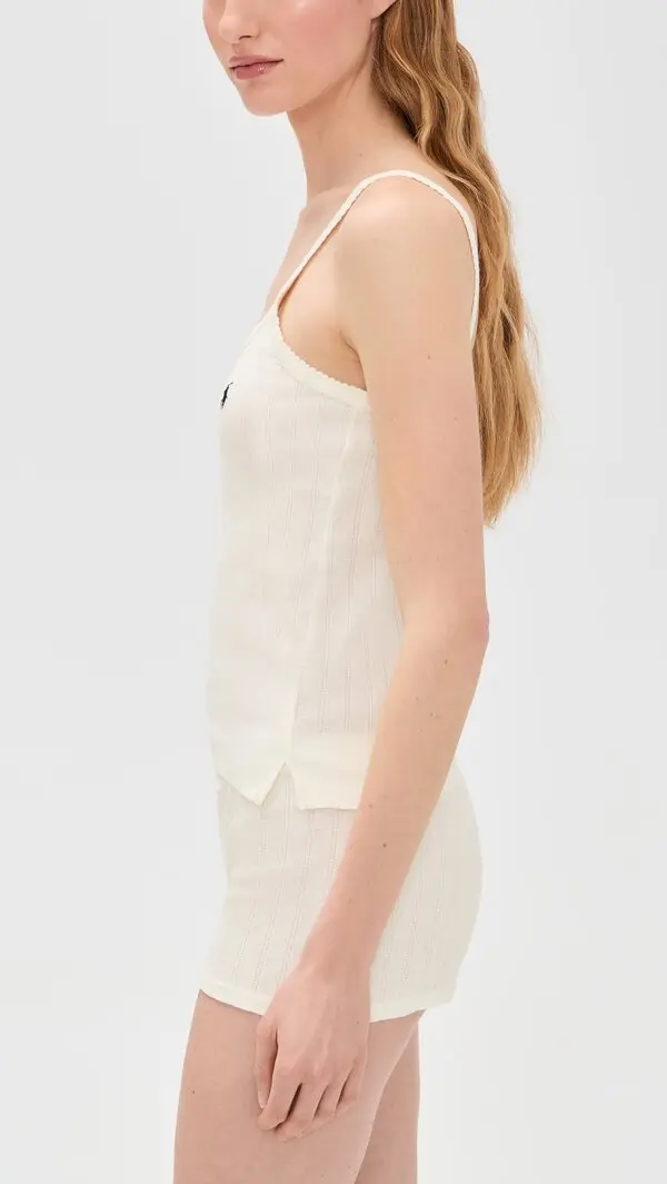 Polo Ralph Lauren Cami Sleep Shorts Set - Egret