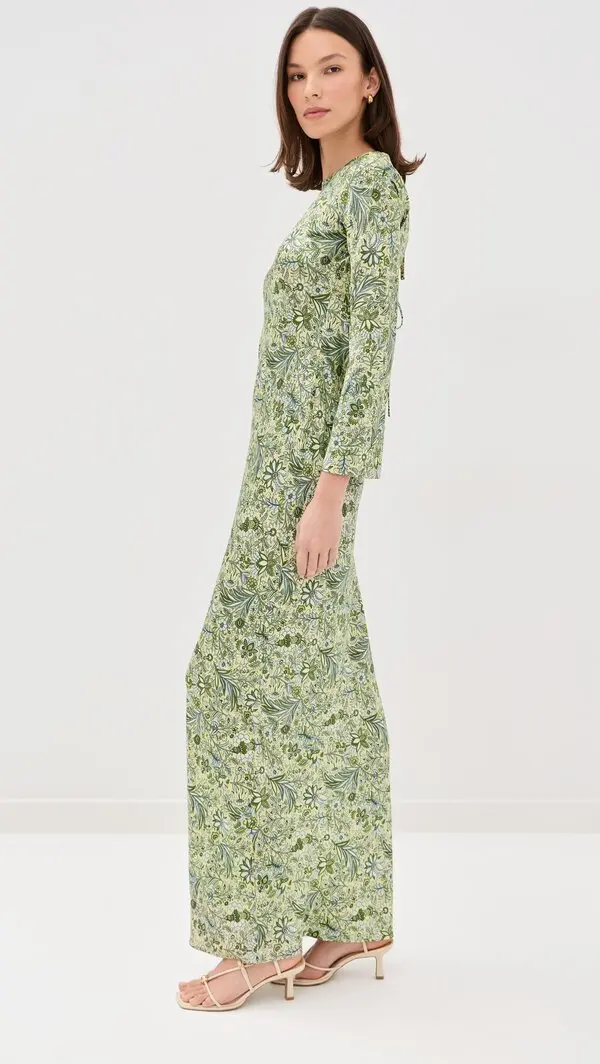 Veronica Beard Gemma Maxi Dress - Pistachio Multi