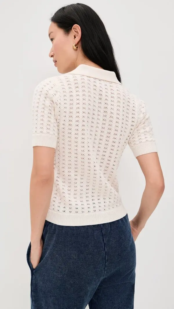 Marine Layer Piper Knit Resort Shirt - Cream