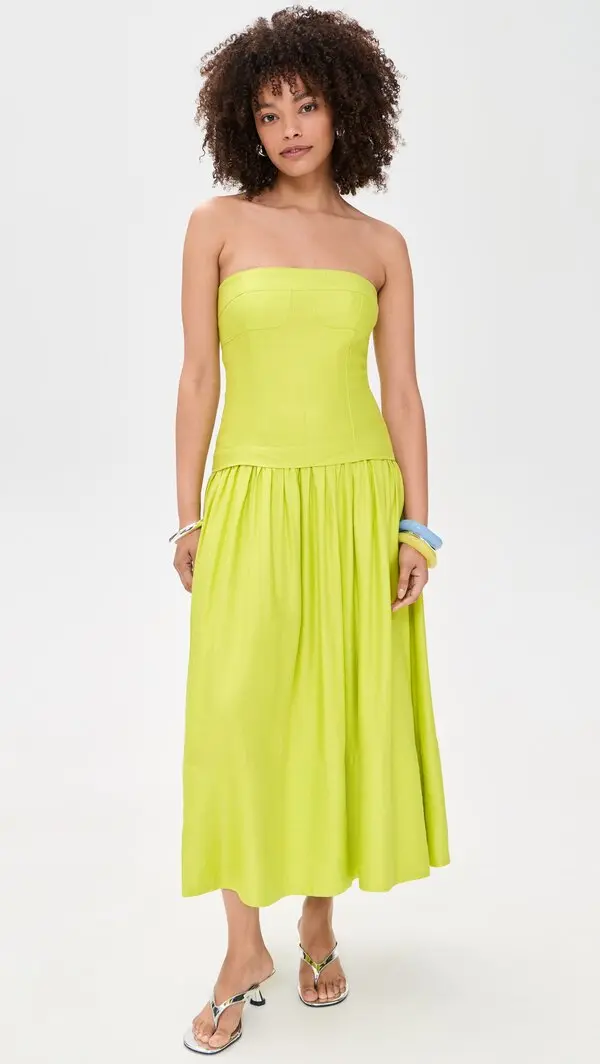 Hunter Bell Maren Strapless Midi Dress