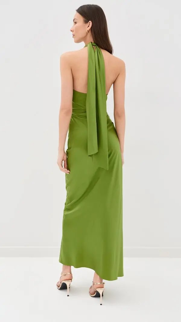 veronica beard alberta stretch-silk halter dress Veronica Beard Alberta Dress