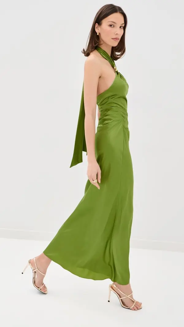 jersey sleeveless dress TENA - Sleeveless jersey dress with side tie and ruffle details