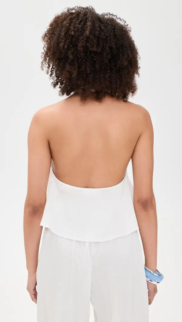 THE LINE BY K Tess Halter Neck Crepe Top