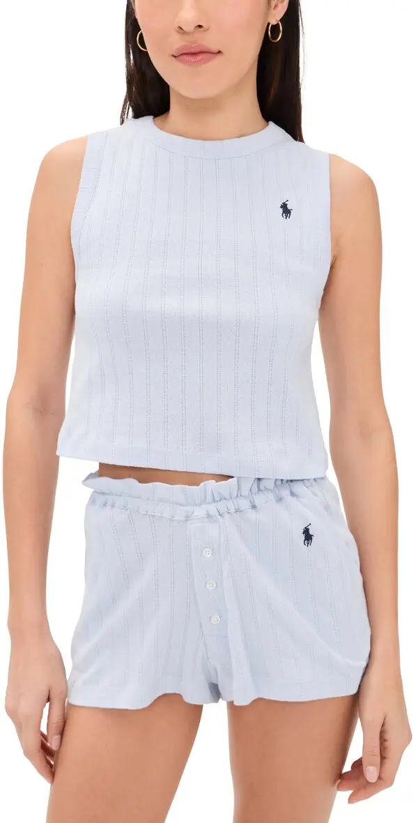 Polo Ralph Lauren Pointelle Pajama Set - Xenon Blue