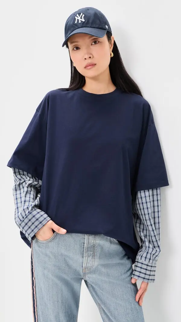 Lioness Bottega Embellished Shirt - Navy