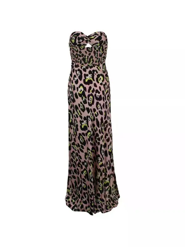 Essentiel Antwerp Animal-print Maxi Dress With Twist-knot Detail