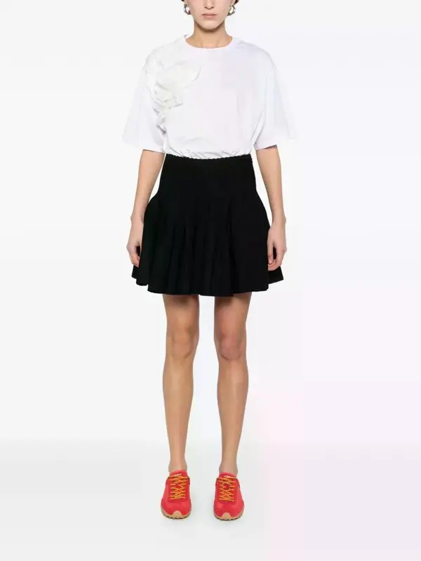 Sandro Mini Knit Godet Skirt