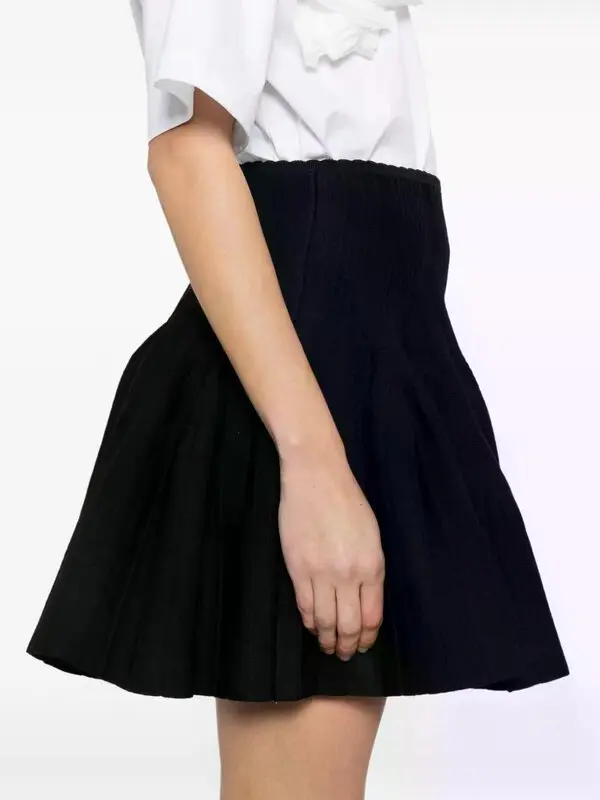 Sandro Mini Knit Godet Skirt