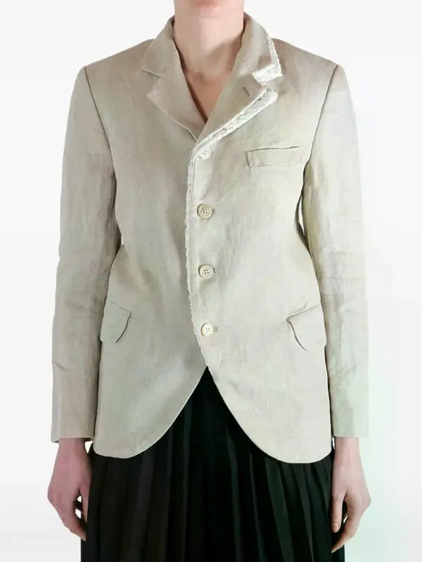 Comme Des Garçons Lace-trimmed Single-breasted Blazer