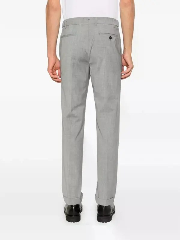 BERWICH Xretrolong Pleated Cuffed Trousers - Grey