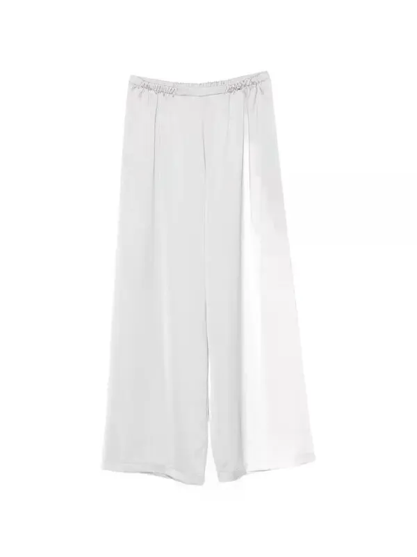 Imperial Elasticated-waistband Palazzo Pants - Grey