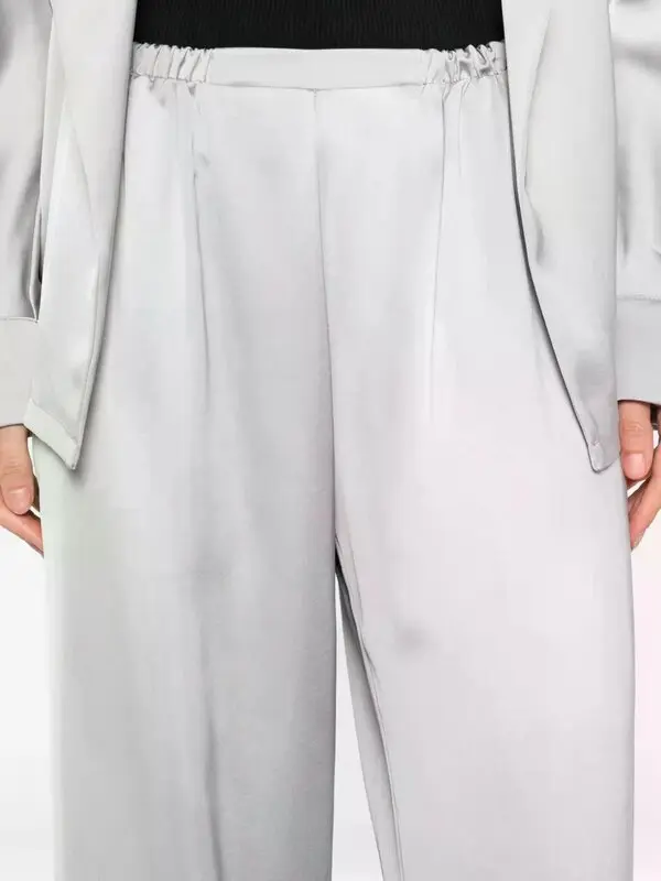 Imperial Elasticated-waistband Palazzo Pants - Grey