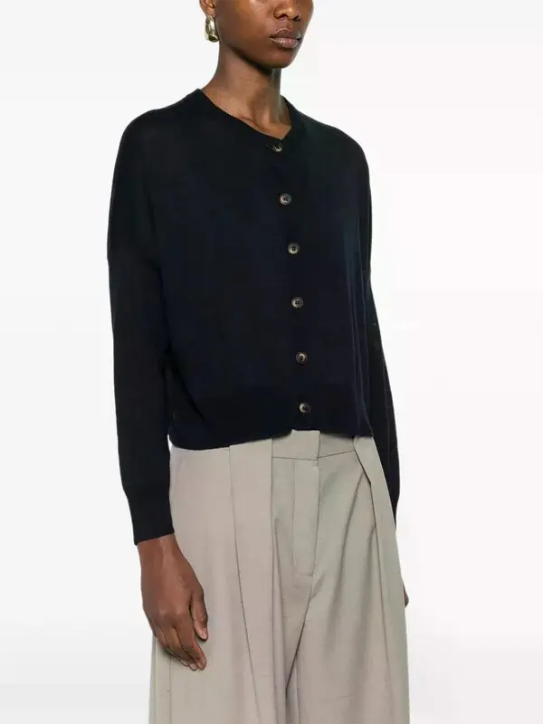 BASE Buttoned Cardigan - Blue